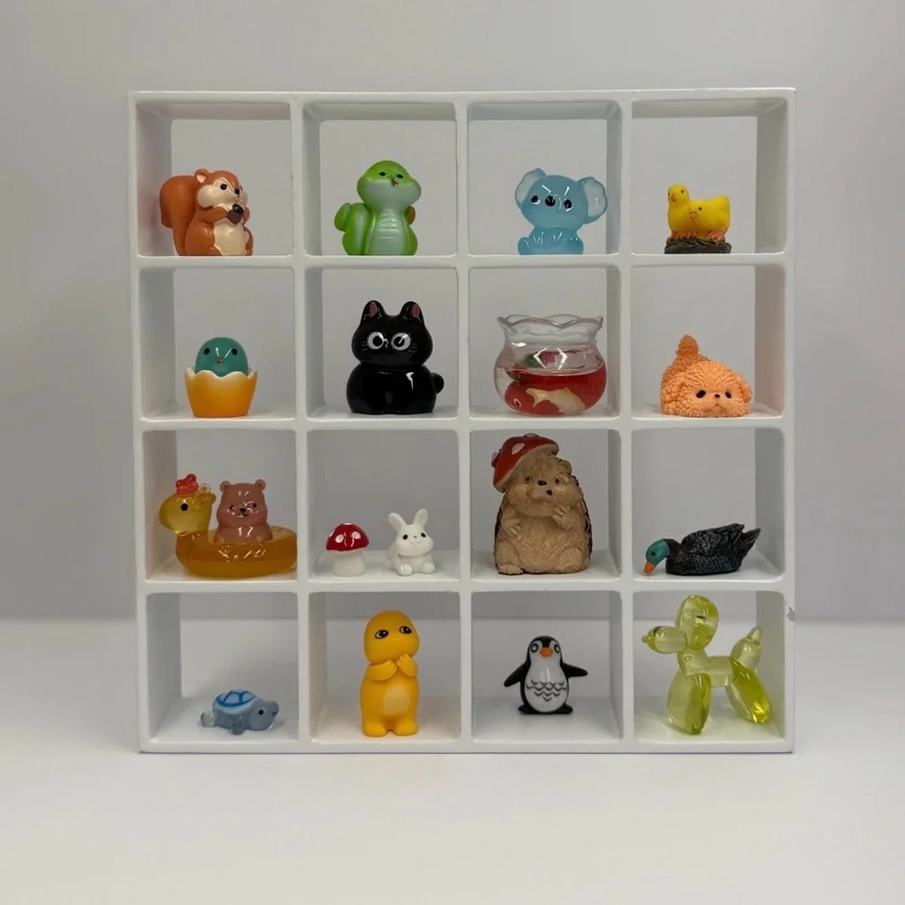 Other | Mystery Box Miniature Animal Figurines Trinkets And White Shelf ...